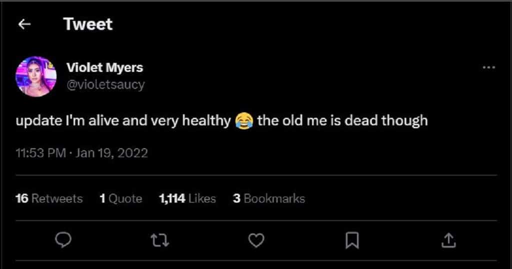 Violet Myers Passed Away Rumor? Is She Dead or Alive? - citiMuzik